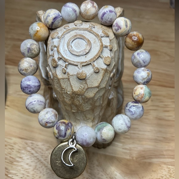 classically boho | Jewelry | Rare Opalized Fluorite Mm Bracelet With ...
